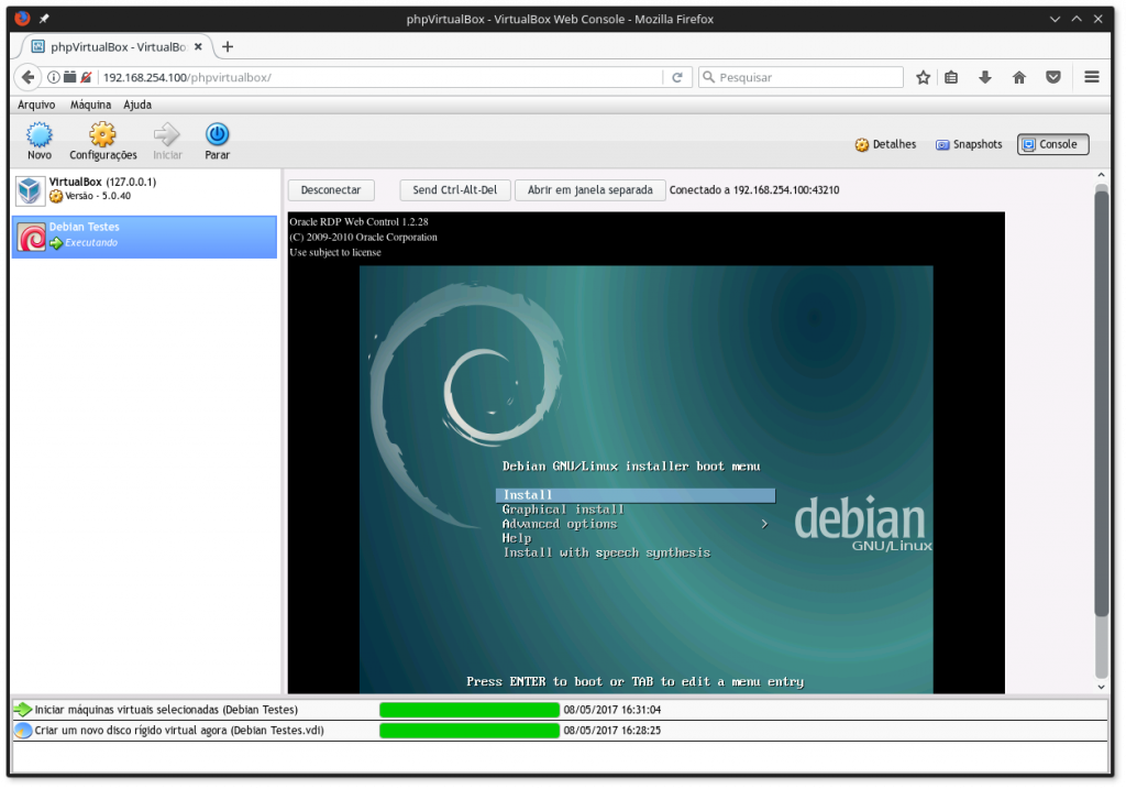 Gerencie suas máquinas virtuais do VirtualBox via Web #phpVirtualBox - Remontti