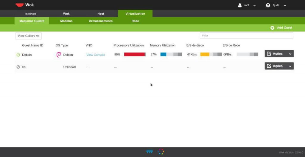Kimchi/Wok para gerenciamento de VM no Debian 9 - Remontti