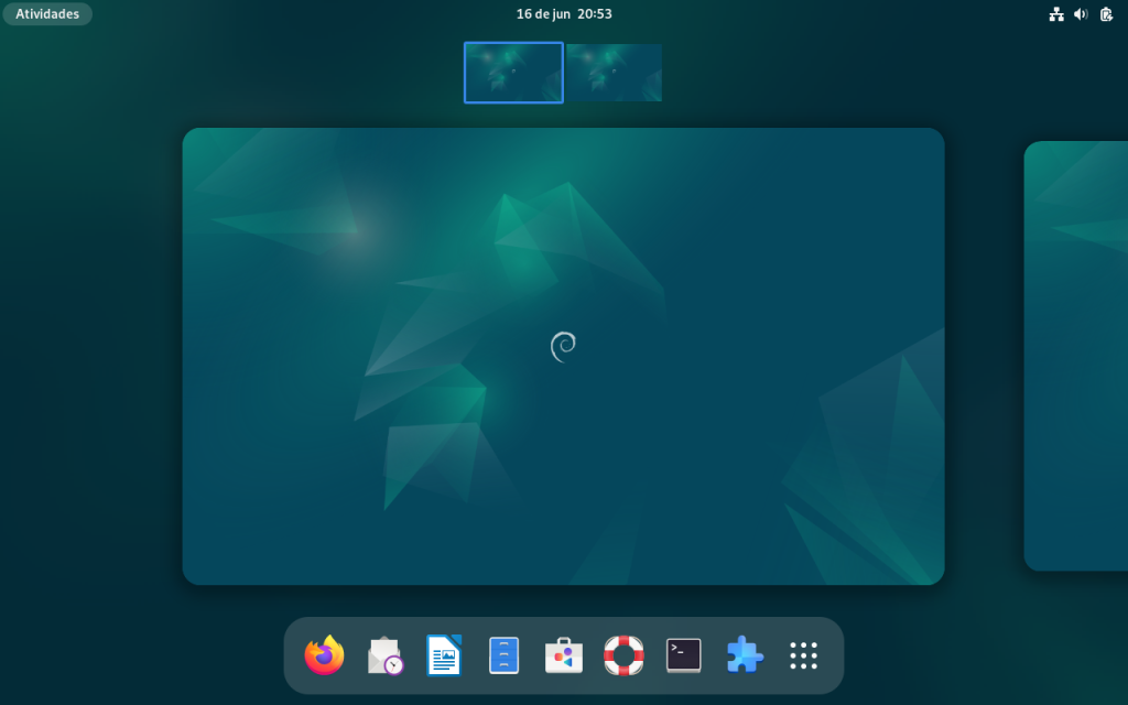 Um pouco do meu ambiente de trabalho com Debian 12 Bookworm e Gnome 43 ...